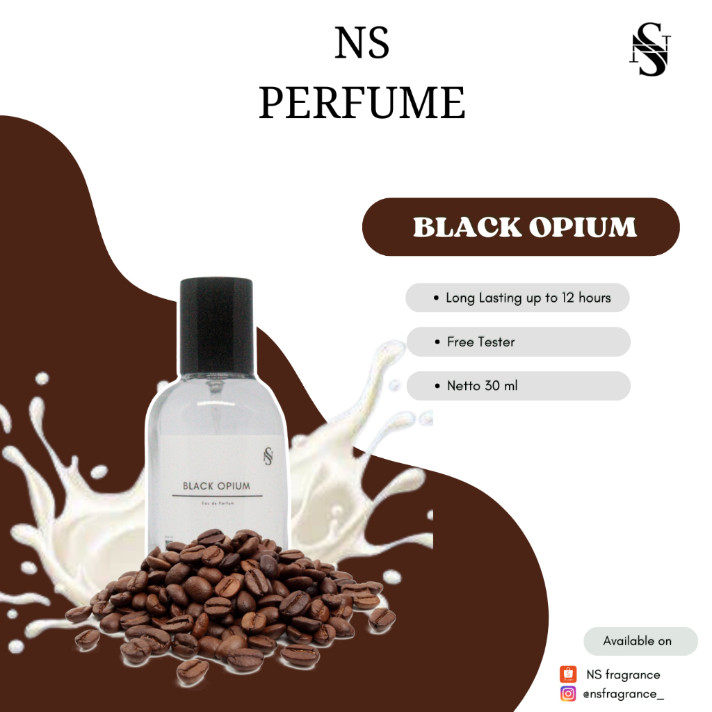 Jual NS Perfume - Parfum 30ml BLACK OPIUM Wangi Segar Aroma Kopi Ringan ...
