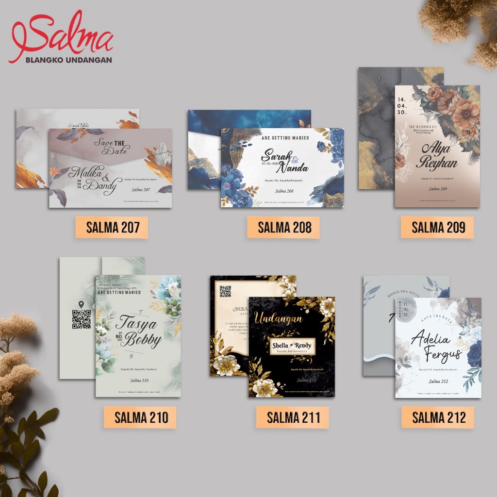 Jual BLANGKO UNDANGAN SALMA 207 SAMPAI 212 | Shopee Indonesia