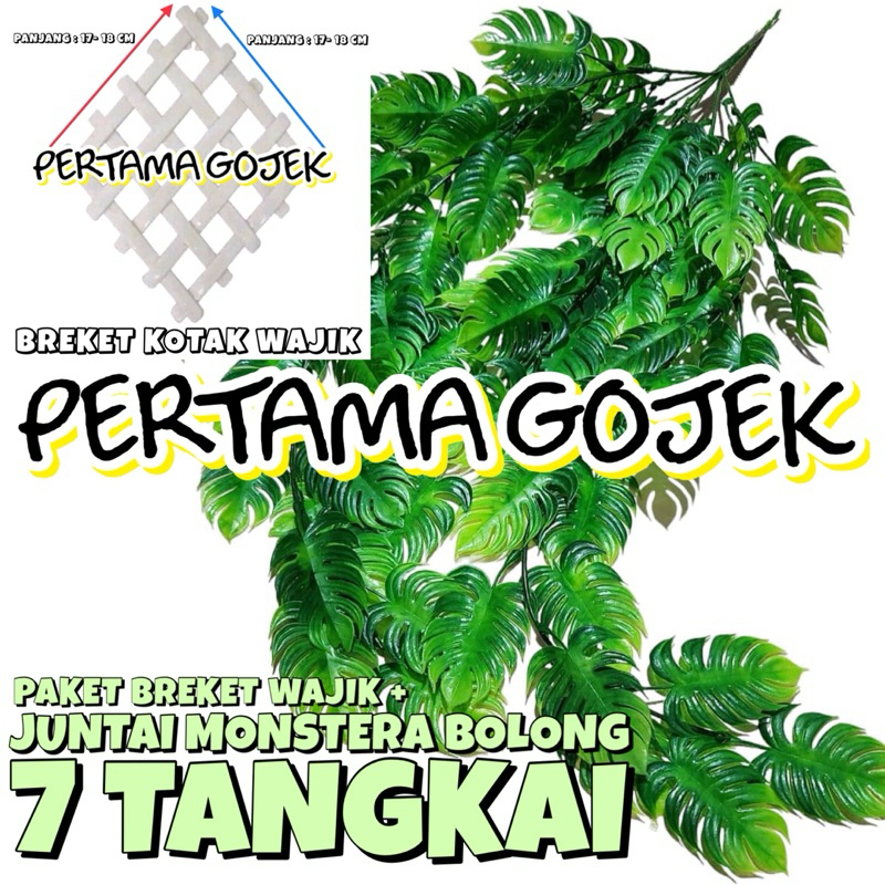Jual JUNTAI MONSTERA BOLONG X7/ Bunga Artificial/ Daun Rambat ...