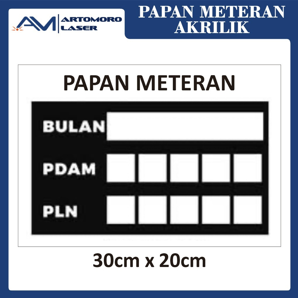Jual PAPAN METERAN PDAM PLN PGN GAS AKRILIK SIGN BOARD CUSTOM | Shopee ...