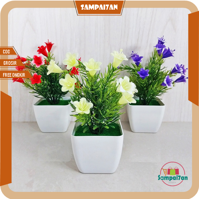 Jual Bunga Hias Mini Palsu Dekorasi Rumah Bunga Hiasan Meja Ruangan ...
