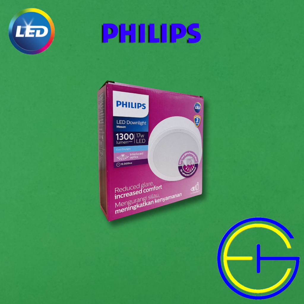 Jual Meson 59472 150 17W Philips LED Downlight Outbow Bulat | Shopee Indonesia