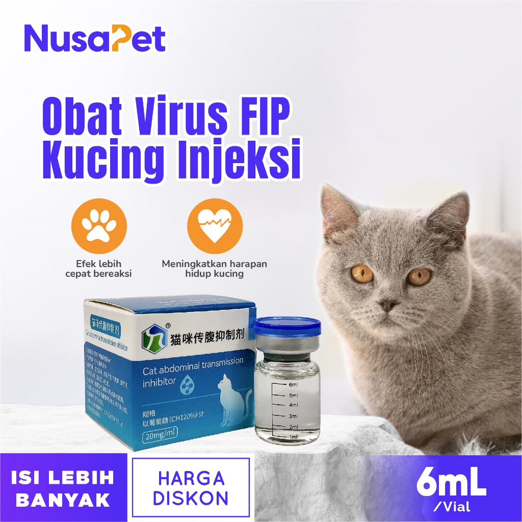 Jual Obat FIP Kucing - Obat FIPV Kucing Cair – 1 Vial Botol (6 mL ...