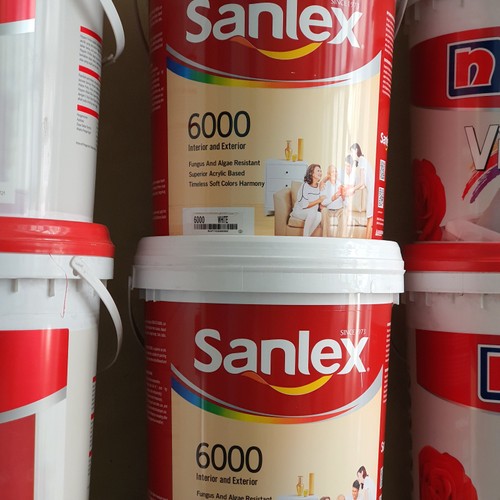 Jual Cat Tembok Sanlex 6000 25 kg Wall Paint Merk Sanlex | Shopee Indonesia