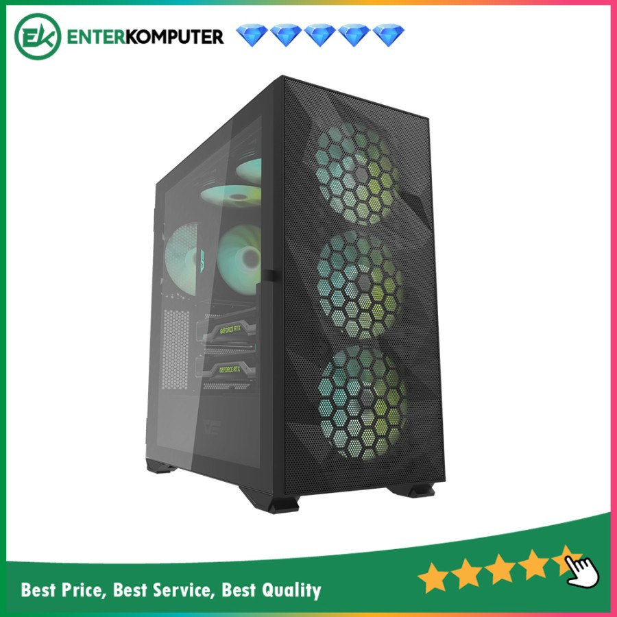 Jual Casing PC Aigo Darkflash DLX21 Mesh Gaming Case - Black | Shopee Indonesia