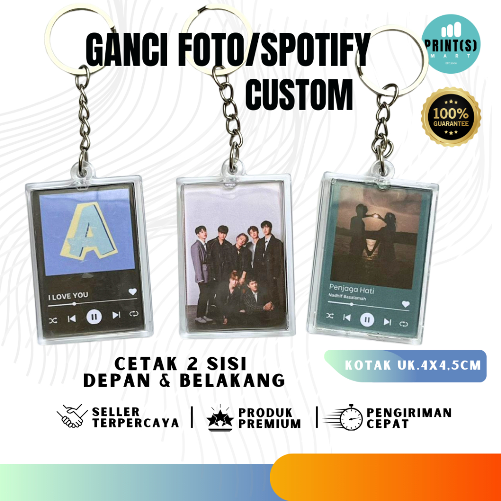 Jual Gantungan Kunci ganci Spotify Foto Ganci Keycan Souvenir Kpop ...
