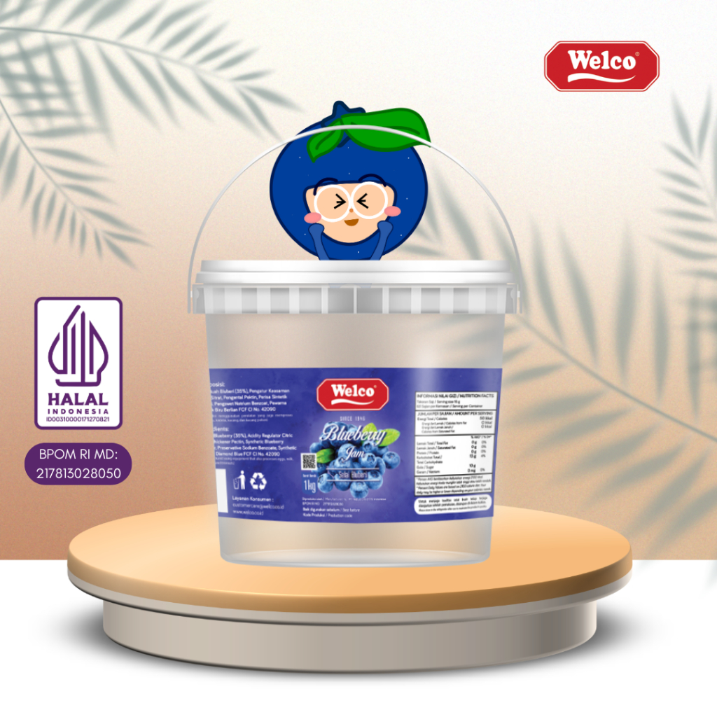 Jual Selai Blueberry Welco 1kg / Welco Blueberry Heatstable/ isian roti ...