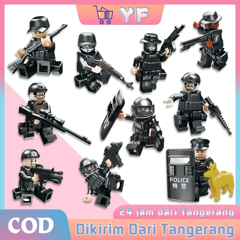 Jual 1Set Mainan Balok Tentara Ghost Swat Team Mainan Tentara Mini ...