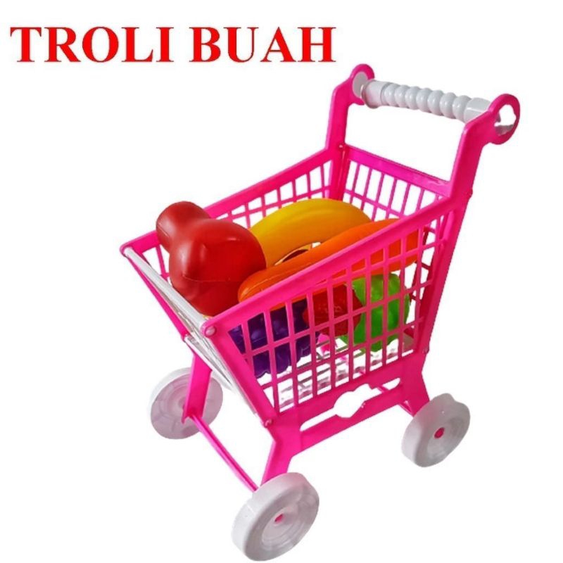 Jual PROMO BISA COD Mainan anak keranjang trolly buah buahan / Mainan ...
