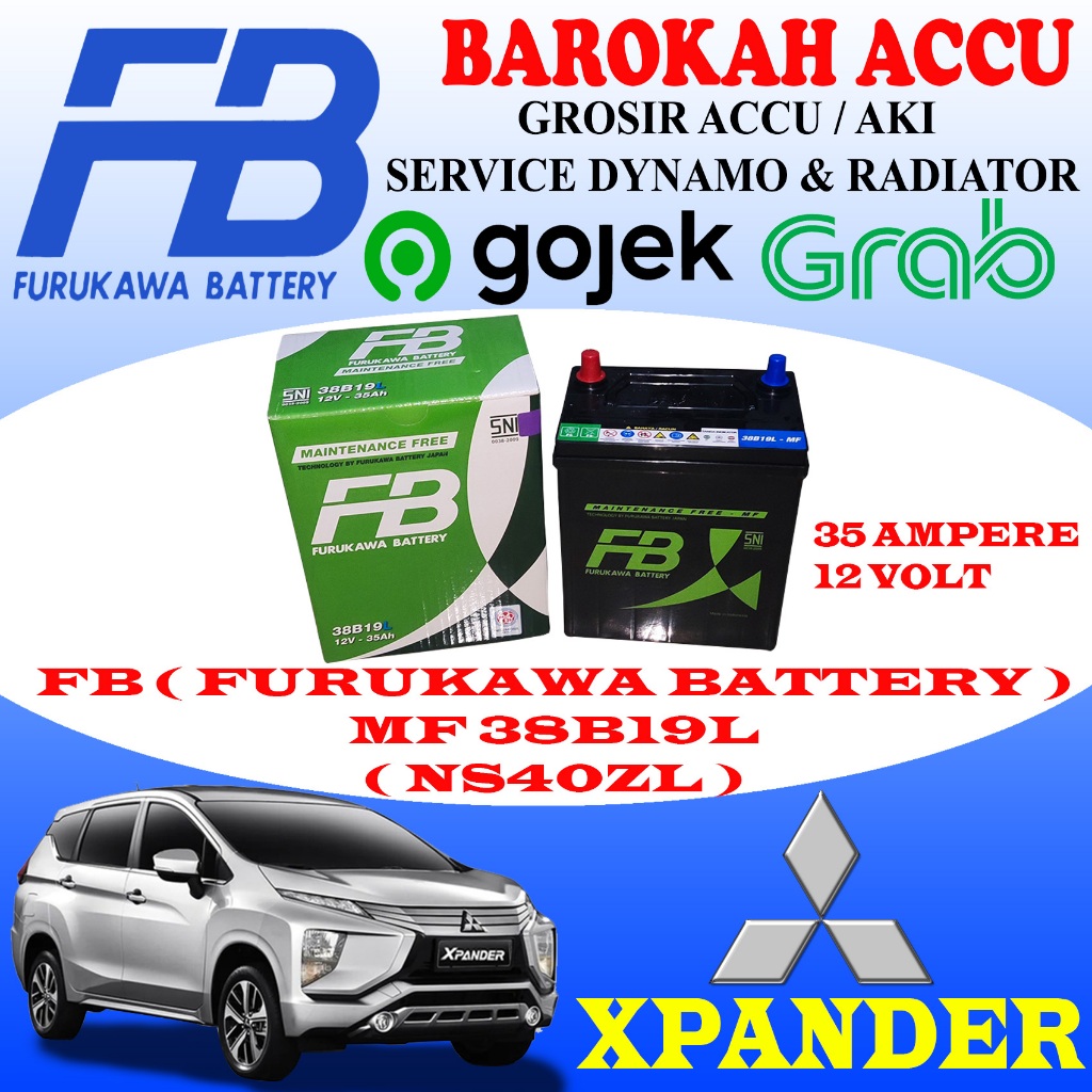 Jual AKI MOBIL MITSUBISHI XPANDER FB FURUKAWA BATTERY MF 38B19L ...
