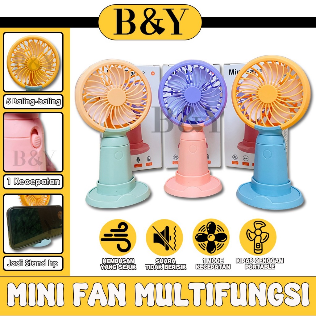Jual KIPAS ANGIN MINI GENGGAM PORTABLE Dengan dudukan / KIPAS ANGIN ...
