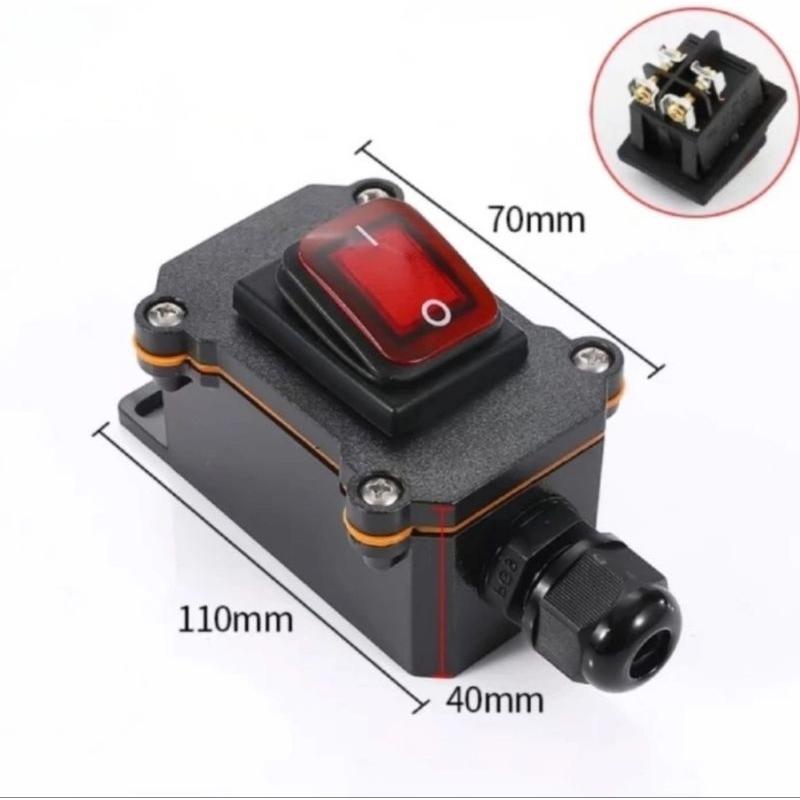 Jual Saklar Waterproof Switch On Off Anti Air Hujan Sakelar Outdoor 30A ...