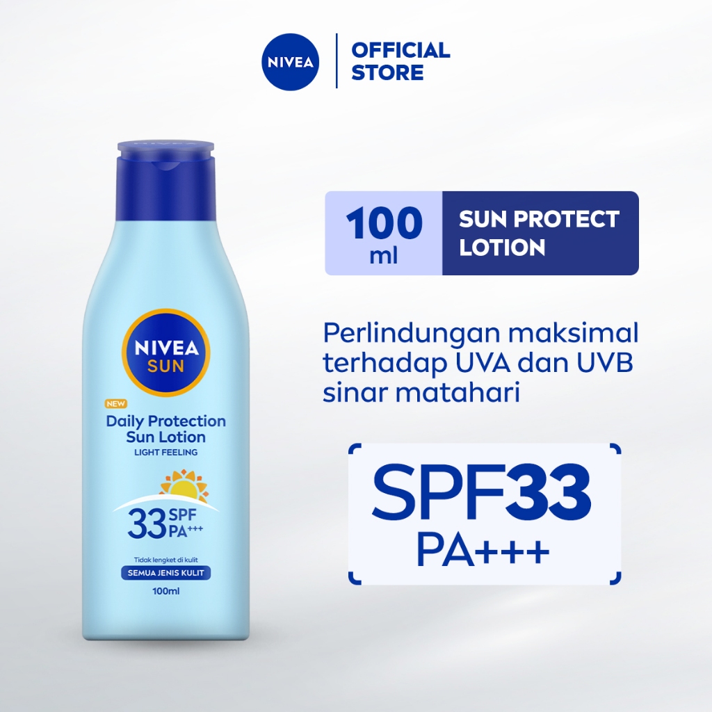 Jual NIVEA Body Lotion Daily Protection Sun SPF33 100ml - Sunscreen ...