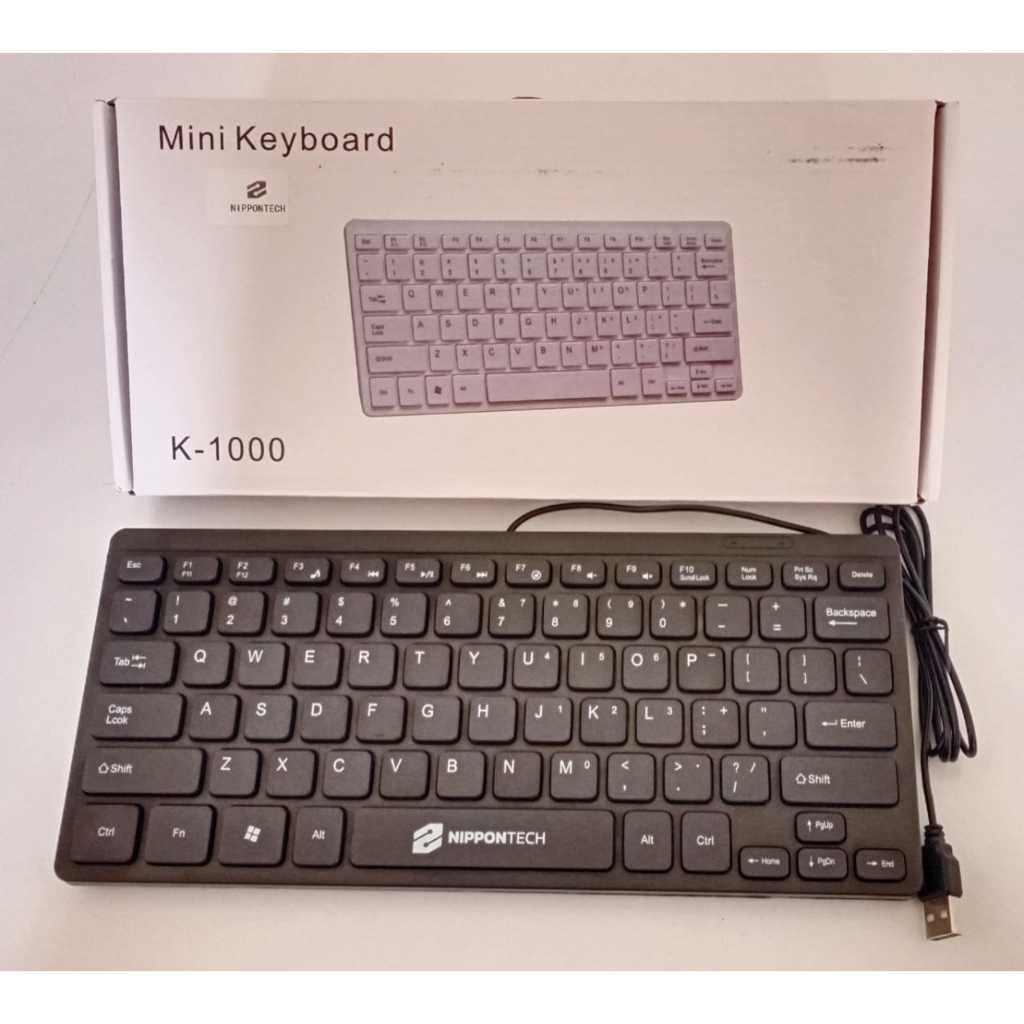 Jual KEYBOARD MINI NIPPONTECH K-1000 HITAM (340g) | Shopee Indonesia