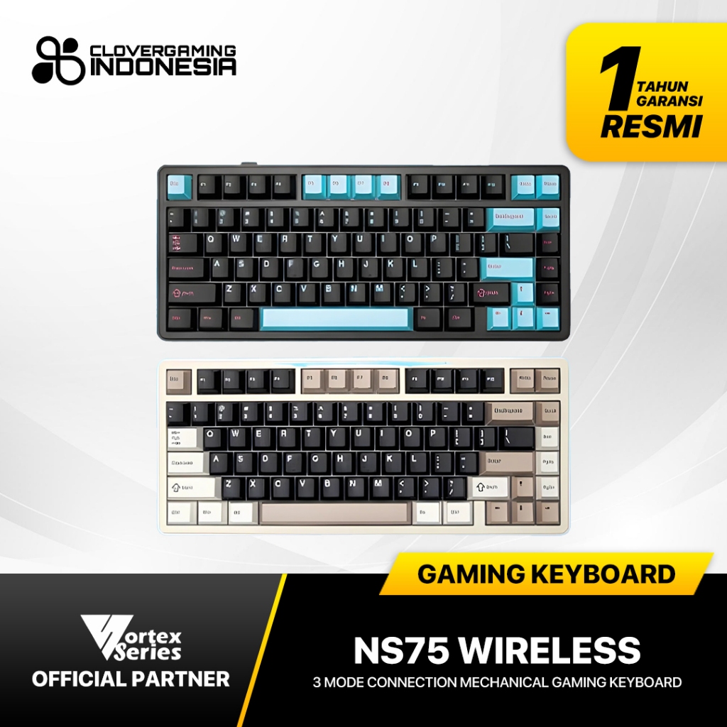 Jual VortexSeries NS75 / NS-75 Wireless Mechanical Gaming Keyboard with VIA QMK Vortex NS 75 3 ...