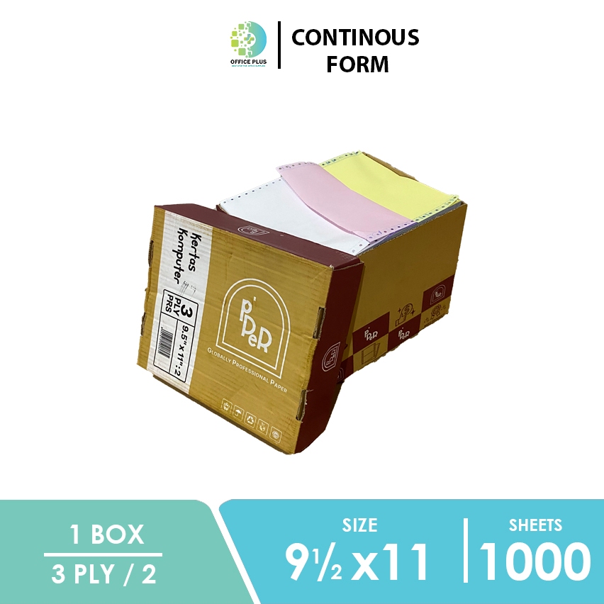 Jual Kertas Continuous Form 3 ply / Kertas NCR 3 ply K3 9.5 x 11 belah ...