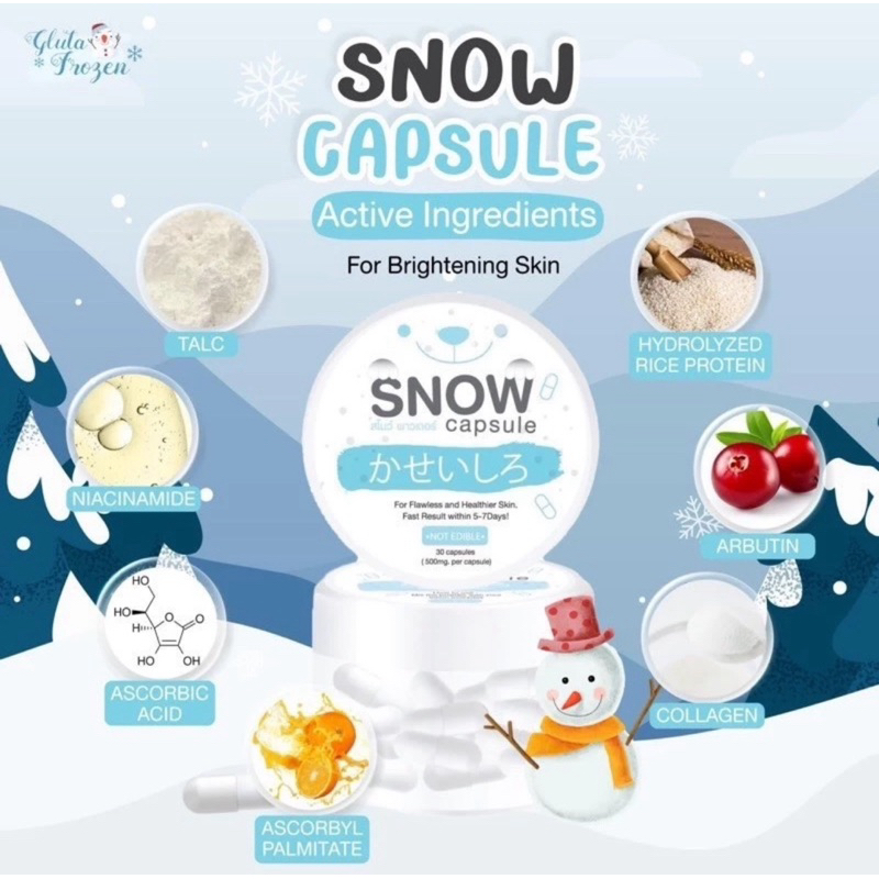 Jual GLUTA FROZEN | Snow Capsul Brightening Skin | Bibit Pemutih 100% ...