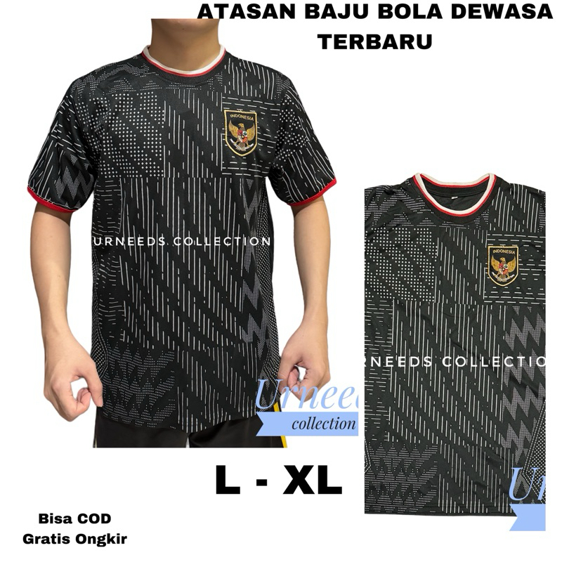 Jual ATASAN BAJU BOLA DEWASA TIMNAS HITAM TERBARU BISA COD KAOS JERSEY | Shopee Indonesia