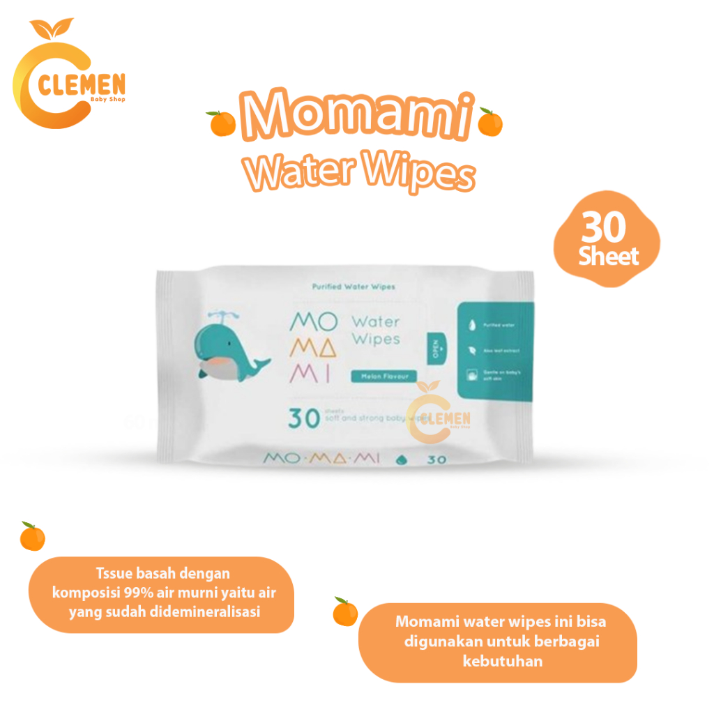 Jual MoMaMi Water Wipes 30 Sheet (Tissue Basah) | Shopee Indonesia
