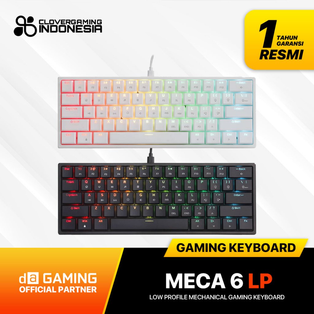 Jual Digital Alliance Meca6 / Meca 6 Low Profile Mechanical Gaming Keyboard RGB 60% Layout ...