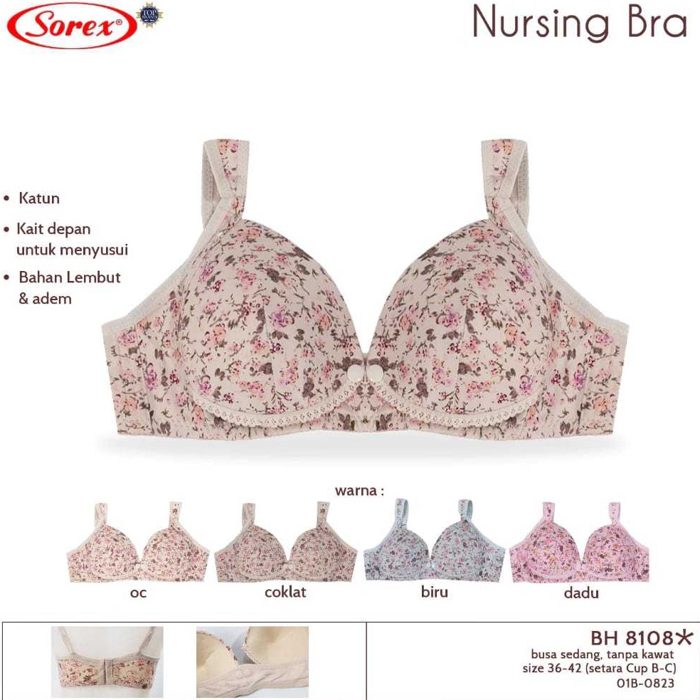 Jual KODE X74C Bh Bra Menyusui Sorex 818 Cup B Nursing Bra Motif Busa ...