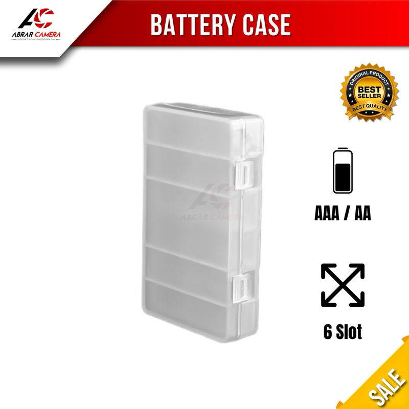 Jual Battery Case Kotak Tempat Simpan Baterai AA AAA 6 Slot Kotak ...