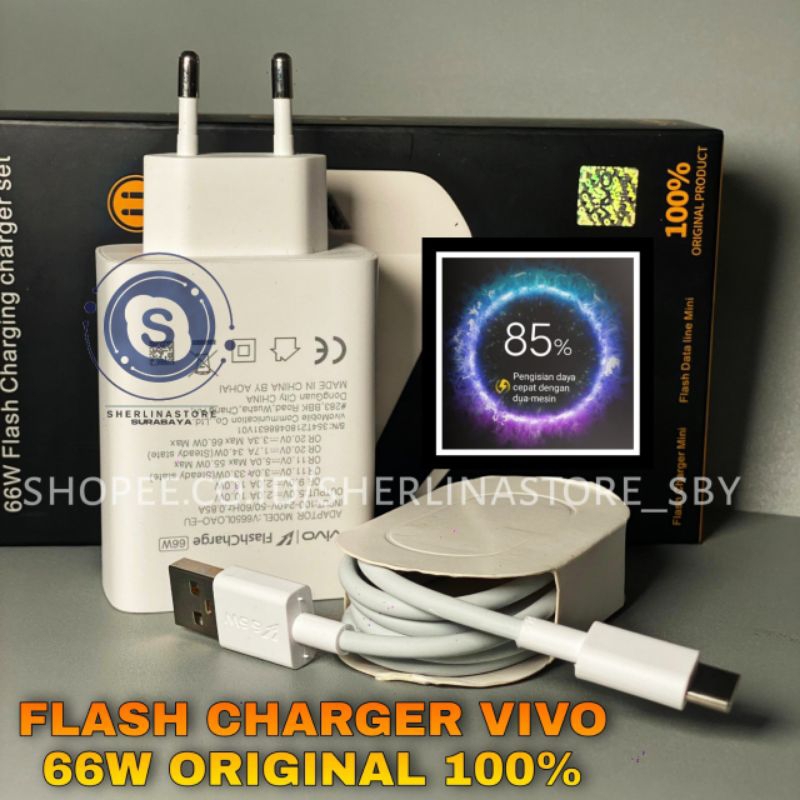Jual Charger Casan Vivo Type C Fast Charging VIVO Y27 Y35 Y36 V20 V20SE V21 V23 V23e V25 V25e ...