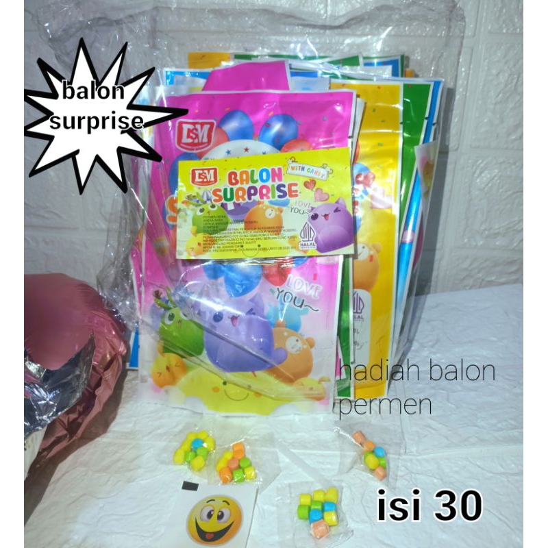Jual permen dan jelly BALON surprise isi 30 pcs per pak | Shopee Indonesia