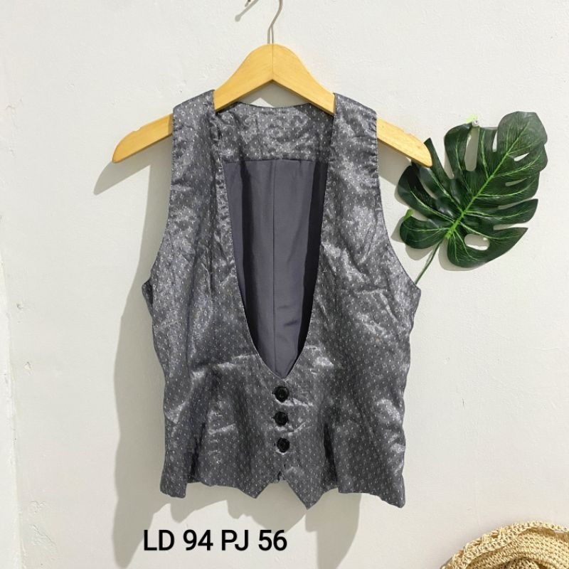 Jual Vest Blazer Motif Vintage / Rompi Blazer Motif Vintage / Tailored ...