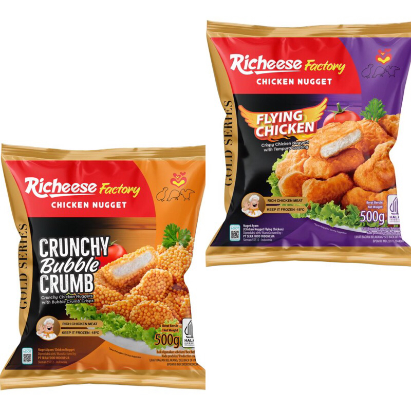 Jual Richeese Factory Crunchy Bubble Crumbs Chicken Nugget 500gr ...