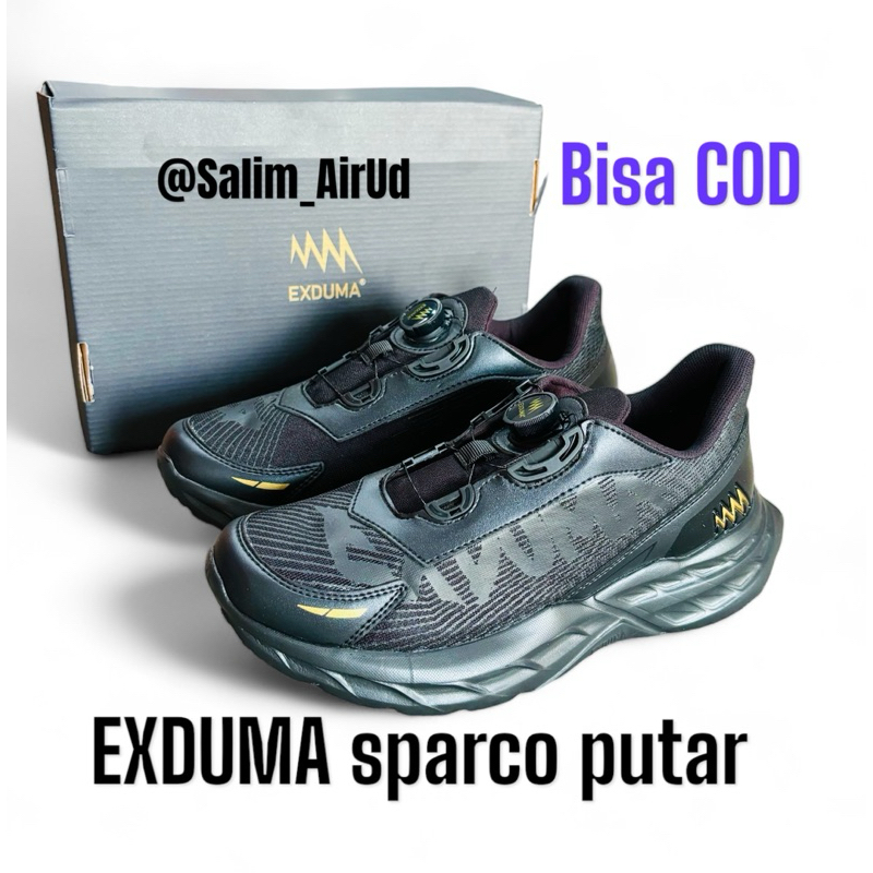 Jual SEPATU EXDUMA HITAM TALI PUTAR BLACK POTENZIO SNEAKER SUPERBLACK ...