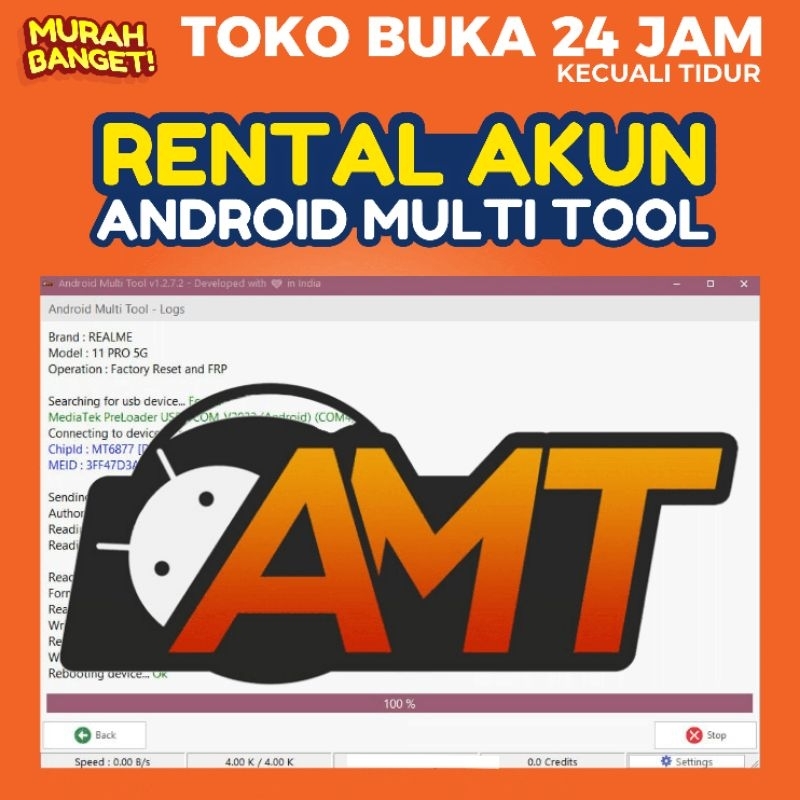 Jual SEWA AKUN AMT 2 JAM | RENTAL ANDROID MULTI TOOL | Shopee Indonesia