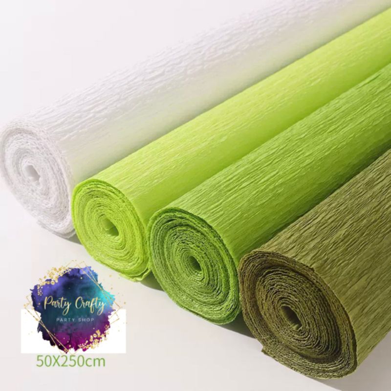 Jual KERTAS IMPORT/50x250 CM/KERTAS CREPES/KERTAS CREPE/TISSUE CREPE ...