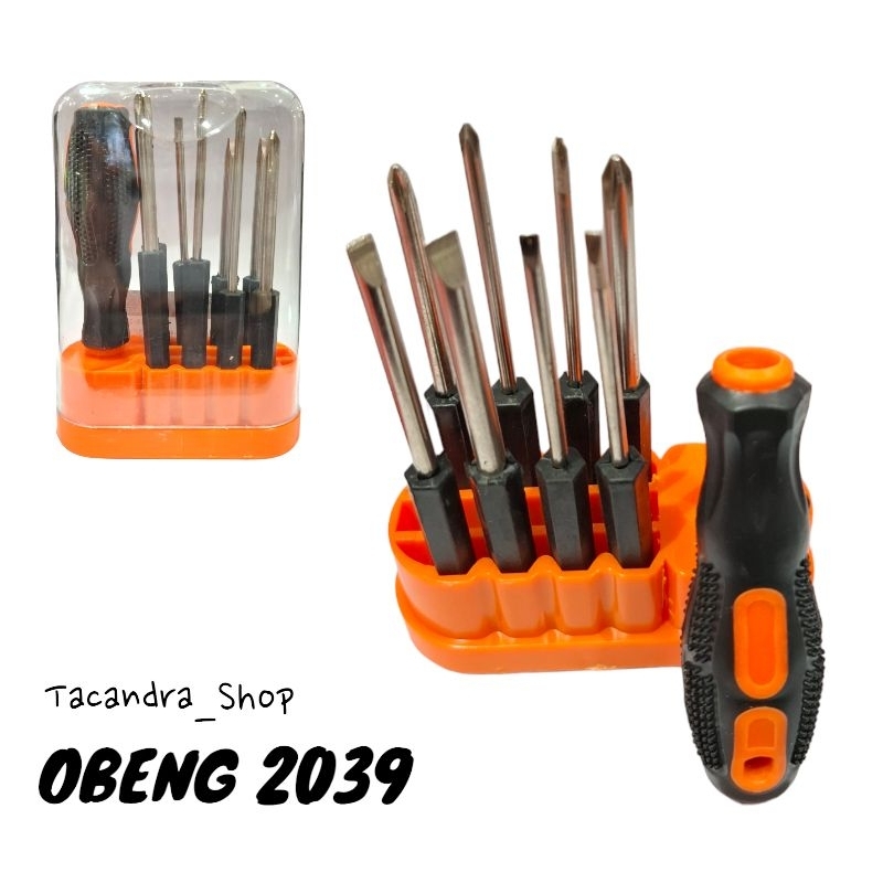 Jual Oval Obeng 9 IN 1 Set Minus Plus U Lengkap / Obeng Set 2039 ...