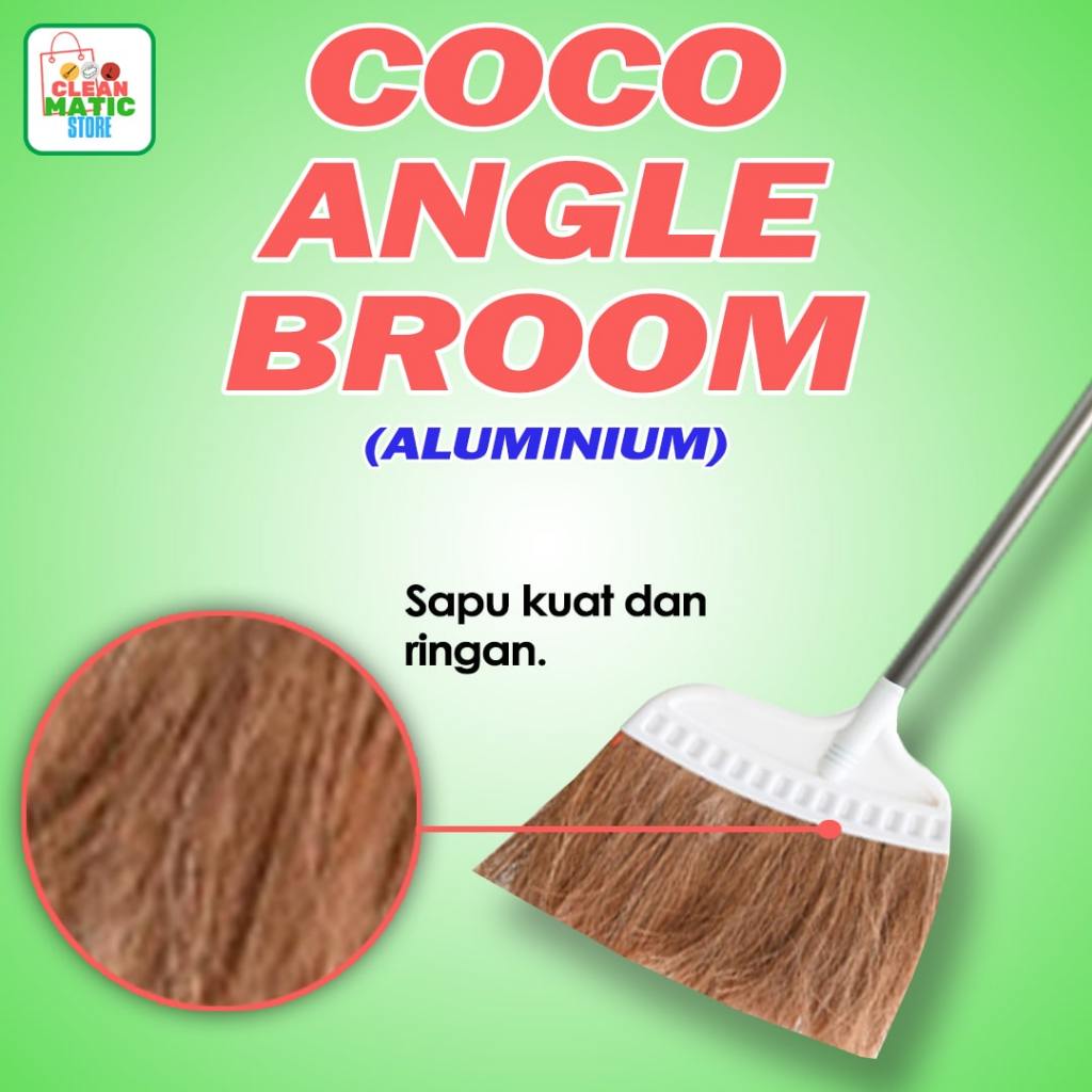 Jual Clean Matic - Coco Angle Broom Aluminium ( Sapu Sabut Kelapa ...