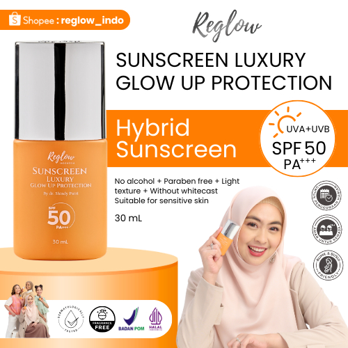 Jual Reglow Sunscreen Luxury Glow Up Protection SPF 50 PA +++ Sunscreen ...