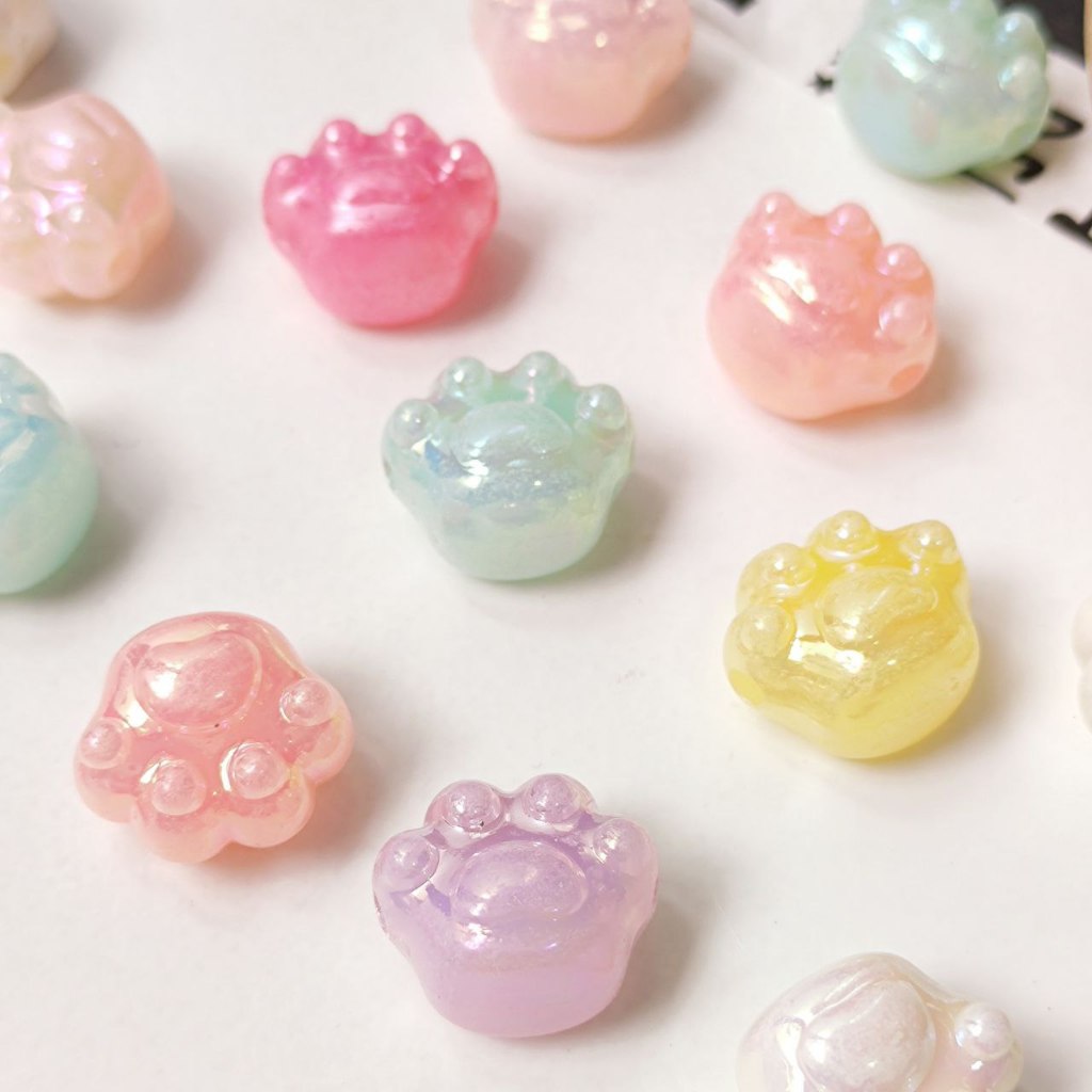 Jual 10 gr Beads JELLY PAW AB Pastel Ice Cream Jejak Kaki Kucing Anjing ...