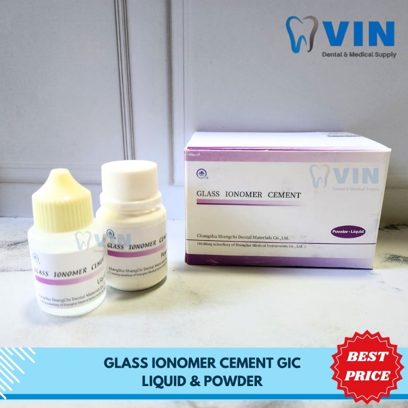 Jual Glassionomer cement gic tambalan gigi / glass ionomer cement filling liquid & powder ...