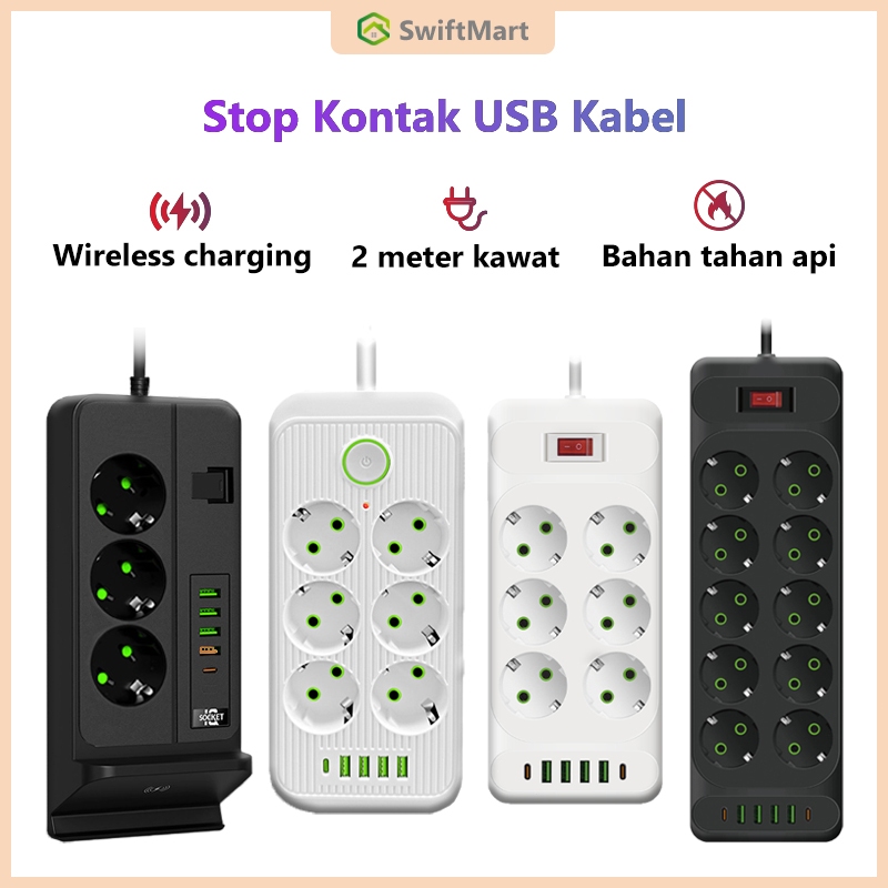 Jual 【Ready】Stop Kontak USB Kabel Serbaguna Multiguna Panjang 2/3/5 Meter Original Power Socket ...