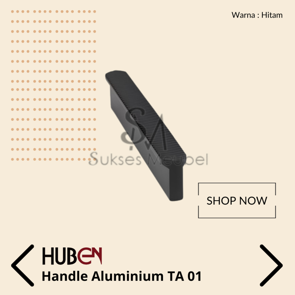 Jual HUBEN Handle TA 01 Hitam | Tarikan Laci / Lemari HUBEN | Shopee ...
