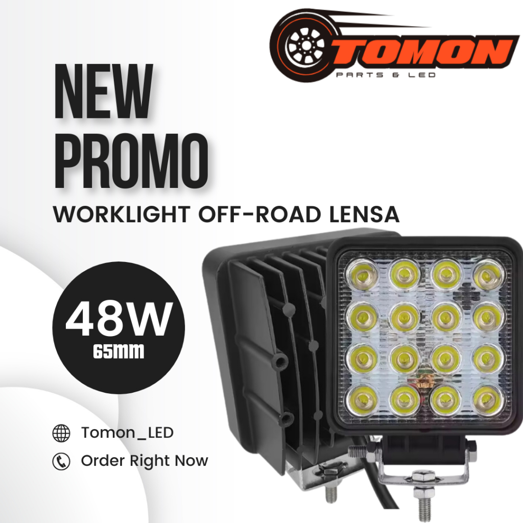 Jual Lampu Tembak Mobil Off-Road 12V-48V Tebal 65MM Putih & Kuning ...