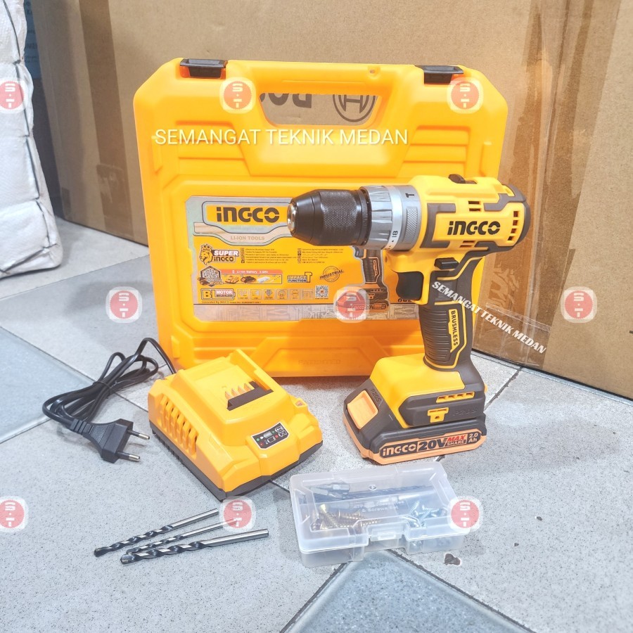 Jual CIDLI20508 CORDLESS BOR IMPACT BATERAI BRUSHLESS 10mm 2AH 1PCS INGCO | Shopee Indonesia