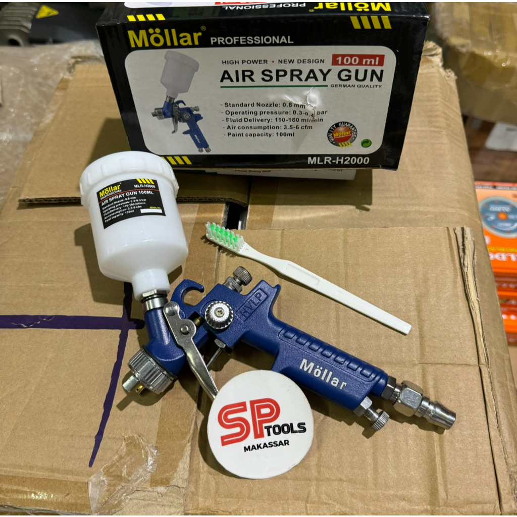 Jual ALAT SEMPROT DICO SPRAY CAT TABUNG ATAS PLASTIK HVLP 100CC H2000 ...