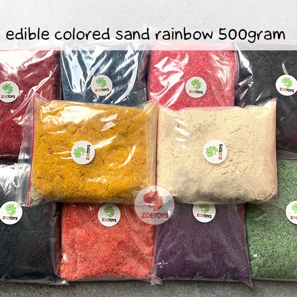Jual Zoetoys Edible Sand Colored Rainbow FOOD GRADE 500 gr | Mainan ...