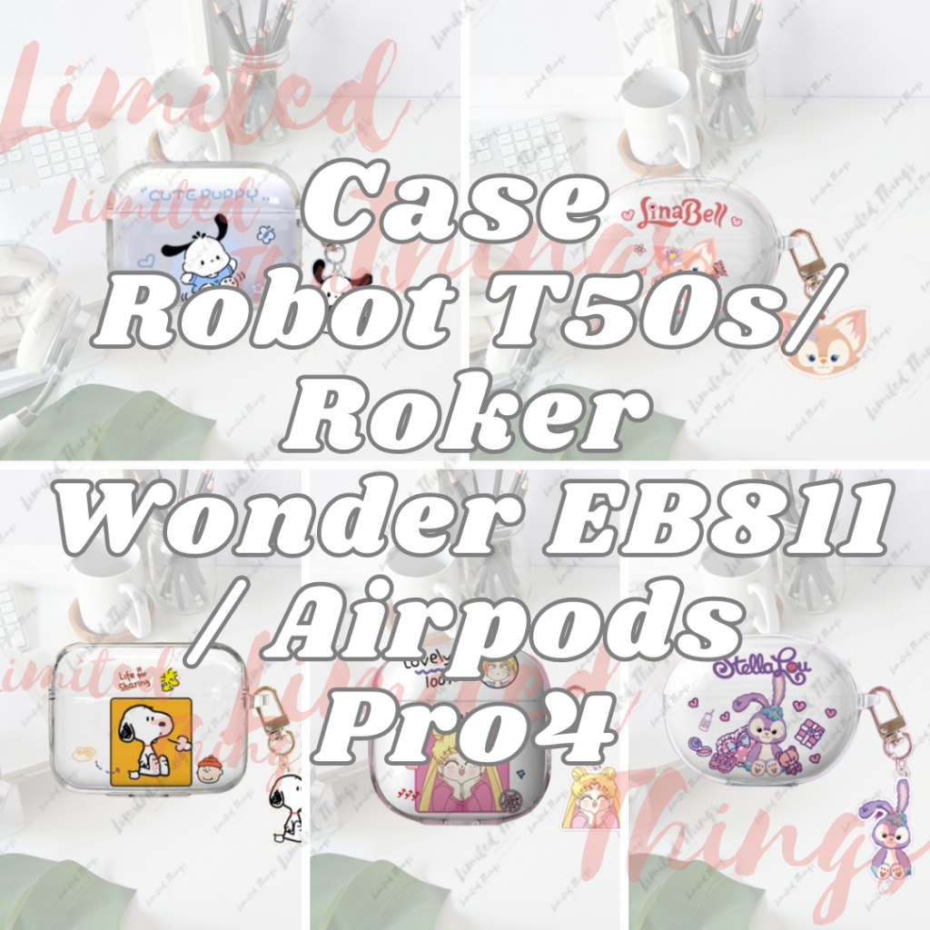 Jual Soft Case Transparan Robot T50s / Roker Wonder EB811 / Airpods Pro ...