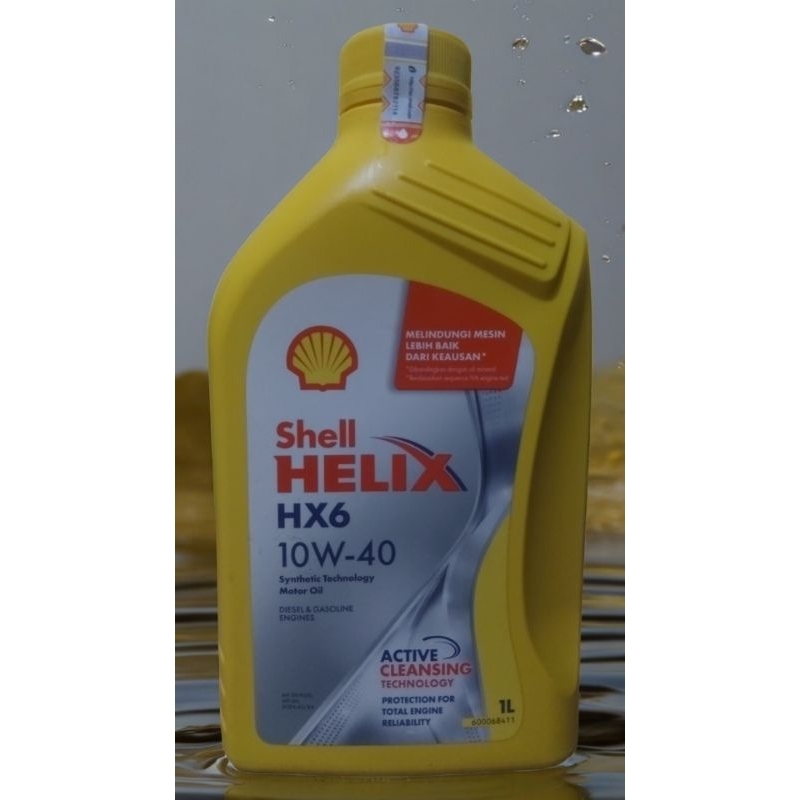 Jual SHELL HELIX HX6 10W-40 1 L | BARCODE HIJAU ORIGINAL | OLI SHELL ...