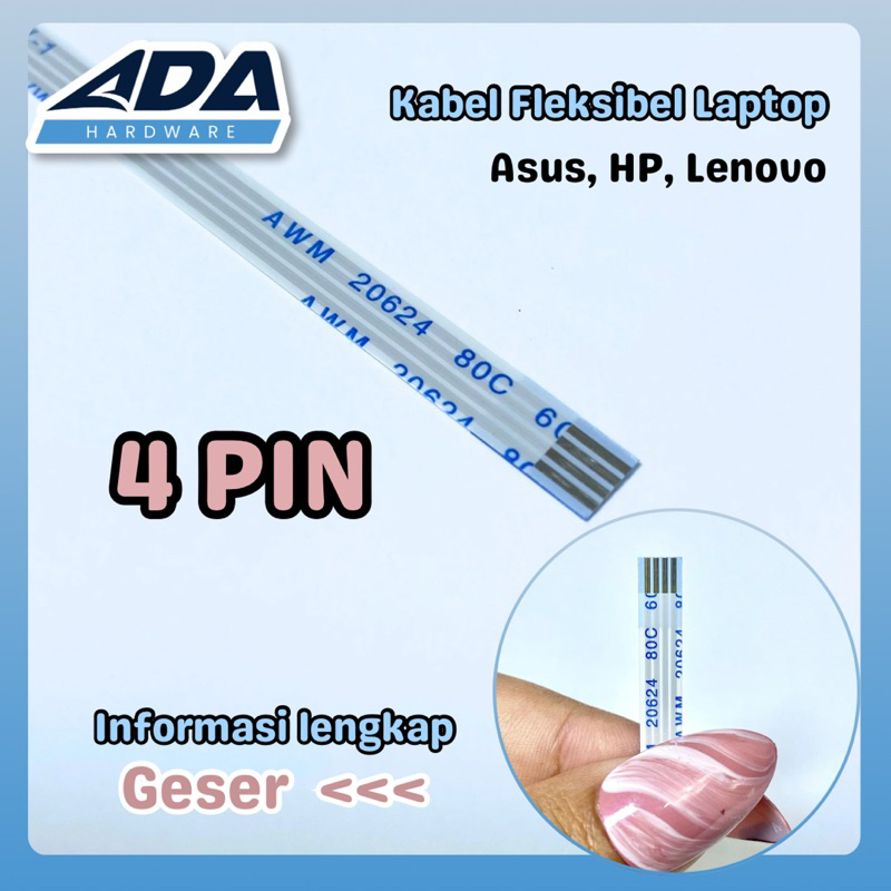 Jual Kabel Fleksibel Switch Power Laptop 4 Pin Panjang 15 CM Lebar 5 MM ...