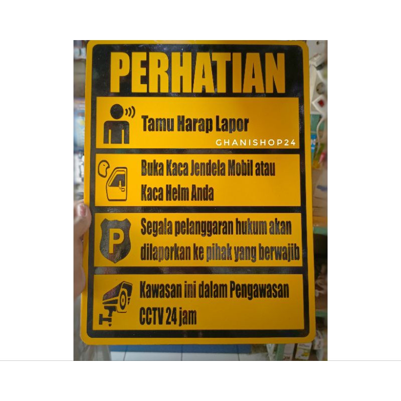 Jual Plang Rambu Tamu Harap Lapor Alumunium Plat | Shopee Indonesia