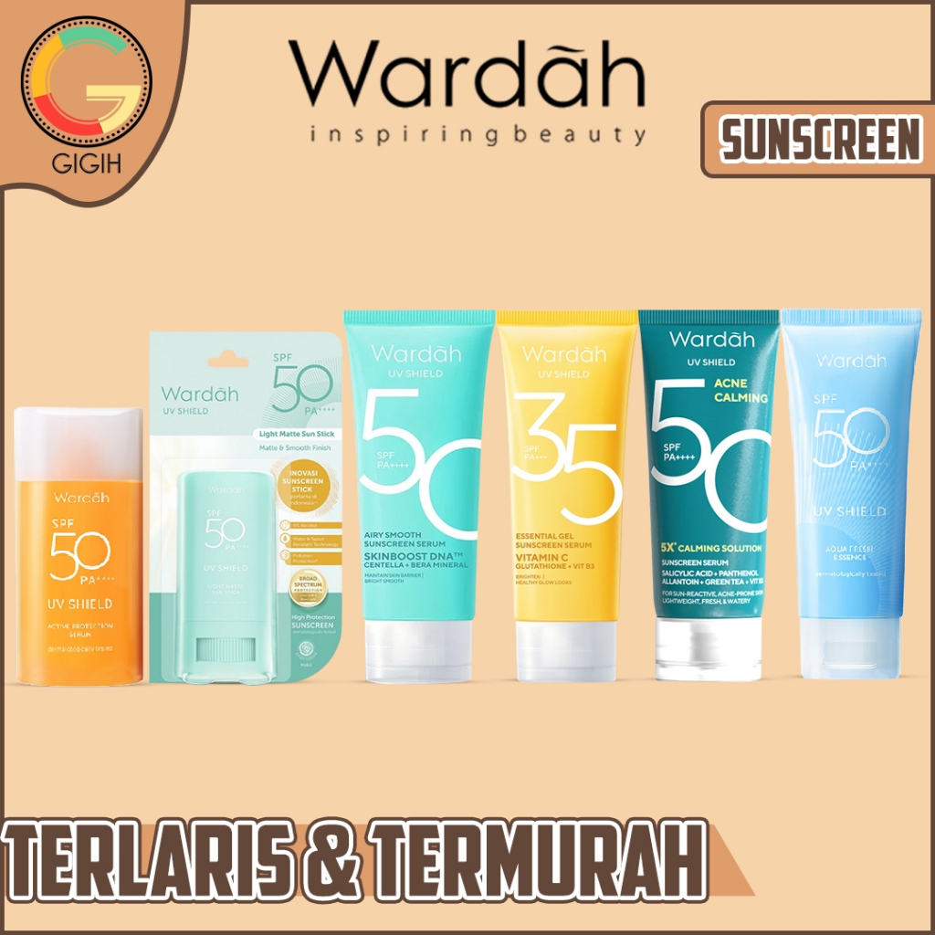 Jual WARDAH SUNSCREEN / UV SHIELD SUNSCREEN SPF30-SPF50++ ( READY ALL ...