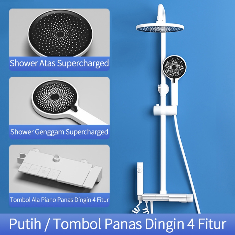Jual Set shower panas dingin persegi/ shower kamar mandi/ set shower ...